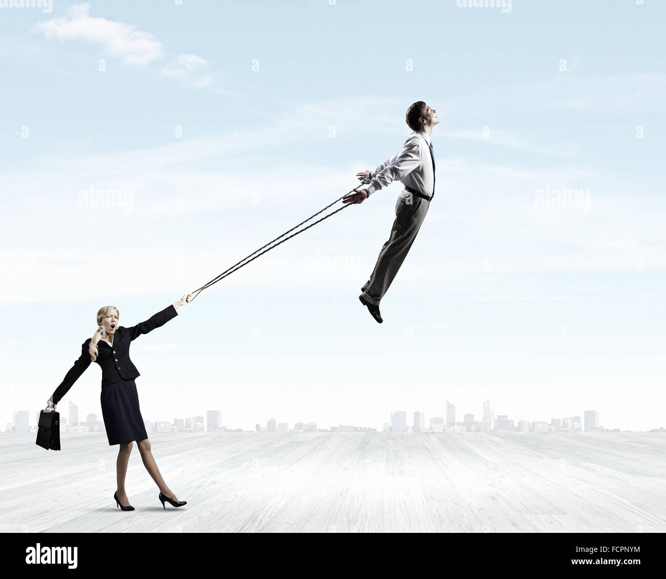 Businessman struggling with problems that occur on the way Stock Photo ...