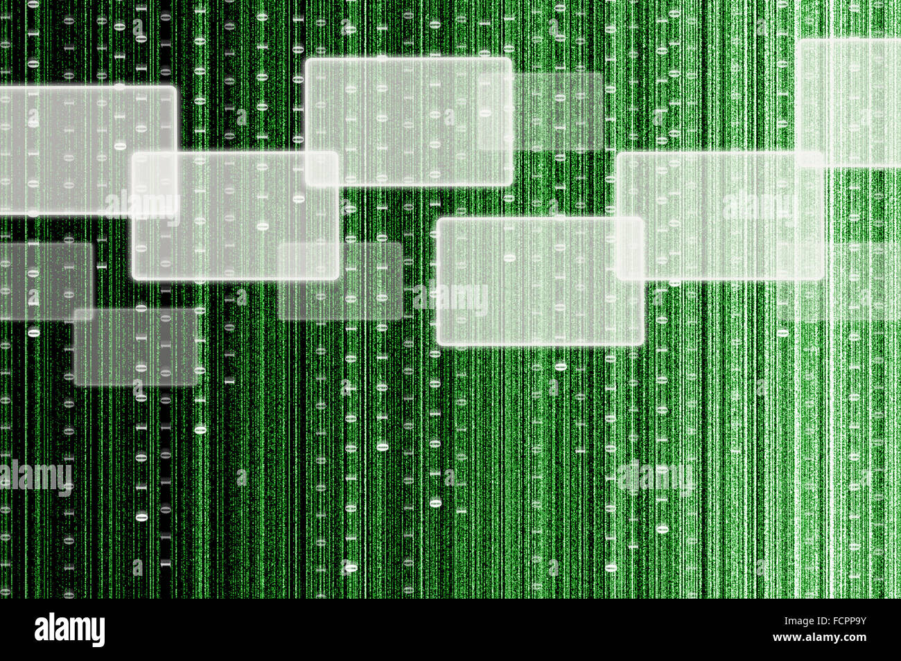 touch screen interface with digital matrix background Stock Photo - Alamy