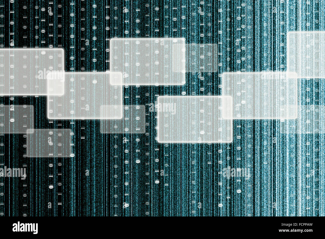 touch screen interface with digital matrix background Stock Photo - Alamy