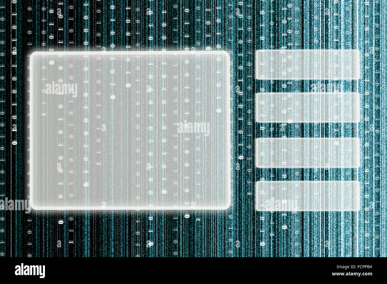 touch screen interface with digital matrix background Stock Photo - Alamy