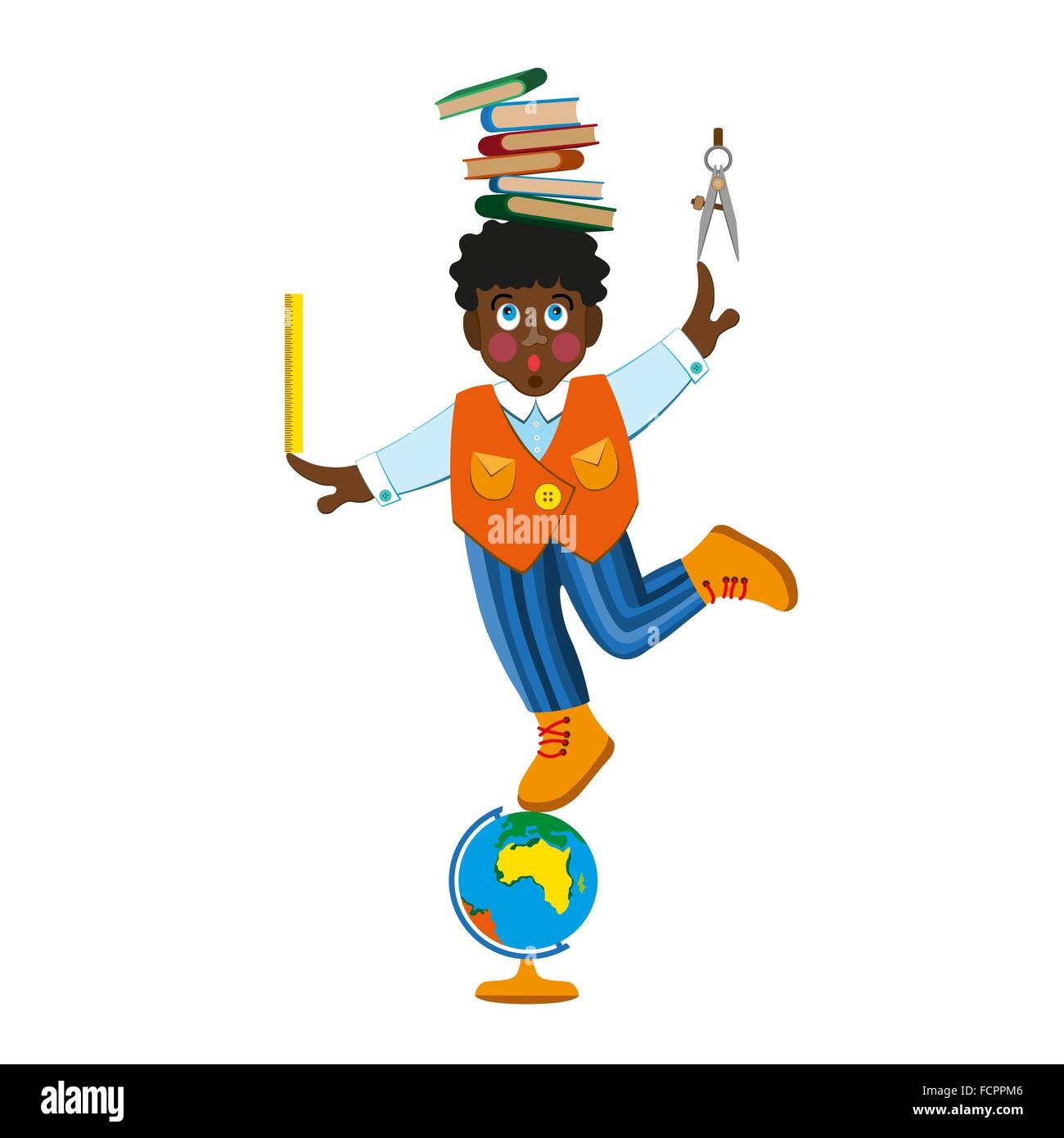 boy and school subjects Stock Vector Image & Art - Alamy