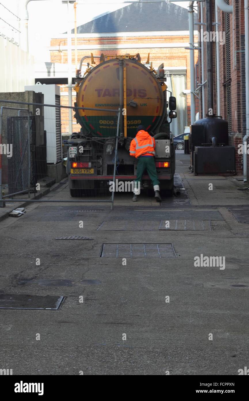 A salt delivery by a large tanker for the running of a hard water ...