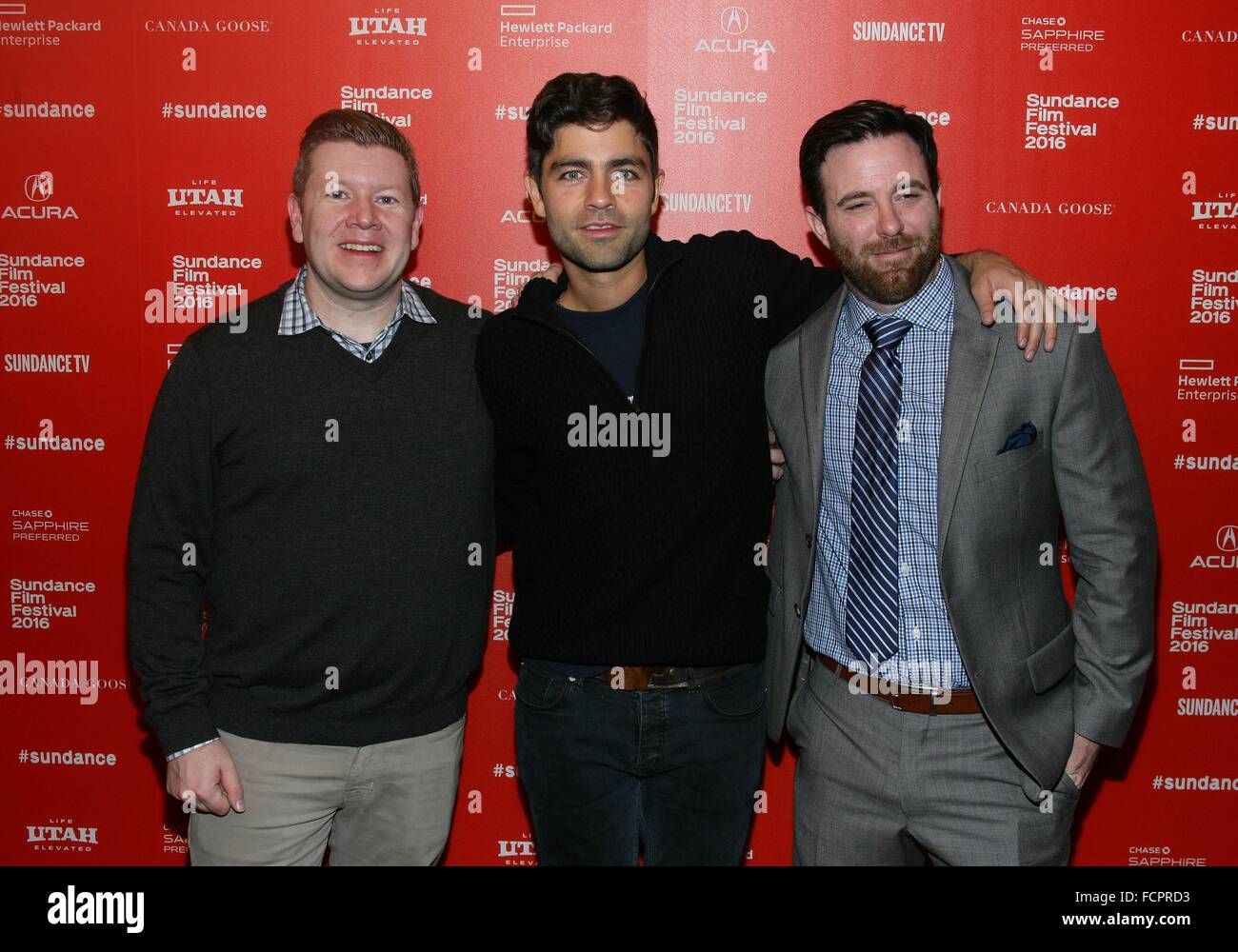 Park City, UT, USA. 23rd Jan, 2016. Matt Smith, Adrian Grenier, David ...