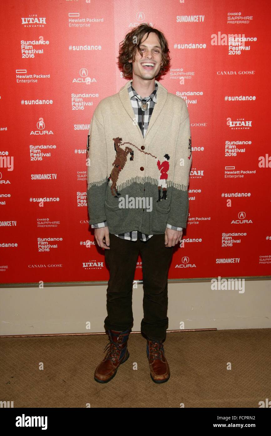 Park City, UT, USA. 23rd Jan, 2016. Matthew Gray Gubler at arrivals for ...