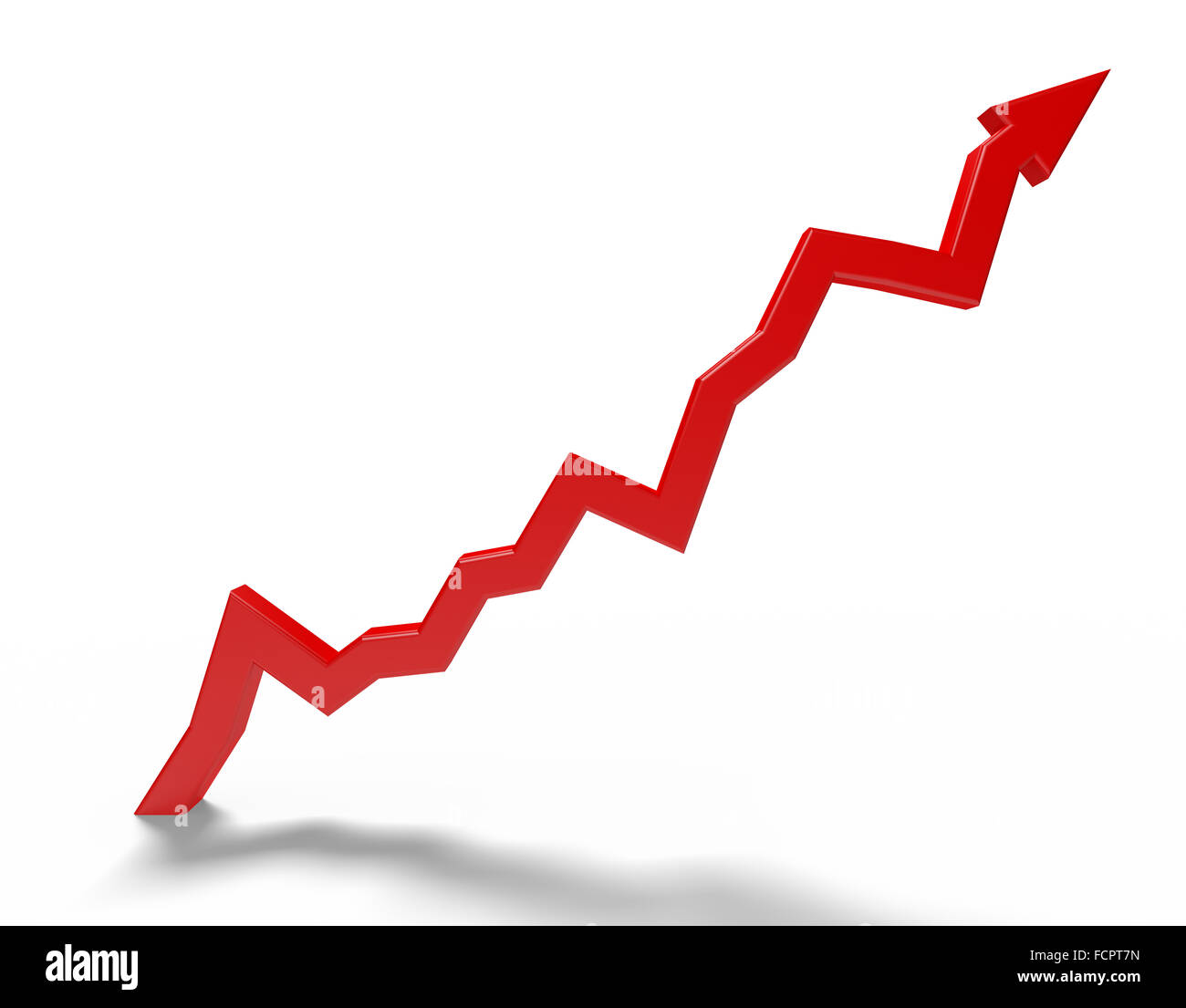 Red arrow pointing up Stock Photo - Alamy