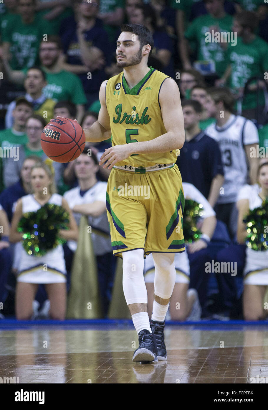 South Bend, Indiana, USA. 23rd Jan, 2016. Notre Dame guard Matt Farrell ...