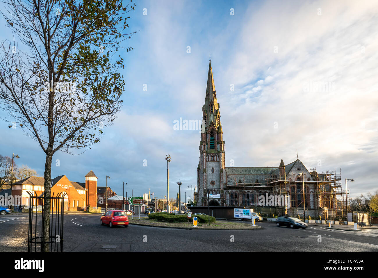 Carlisle Circus roundabout in North Belfast Stock Photo - Alamy