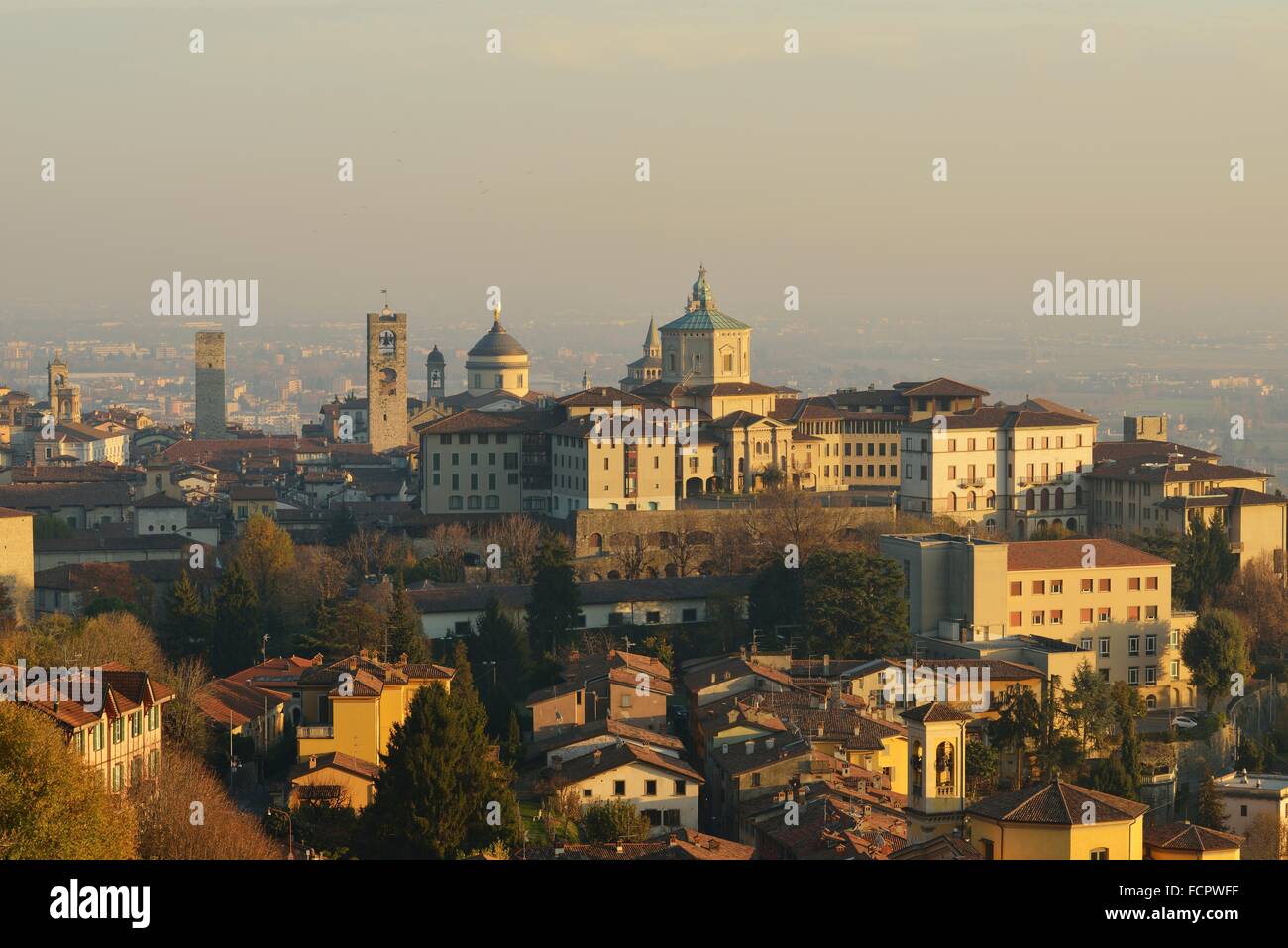 Bergamo Citta Alta, Old Town, Italy Stock Photo - Alamy