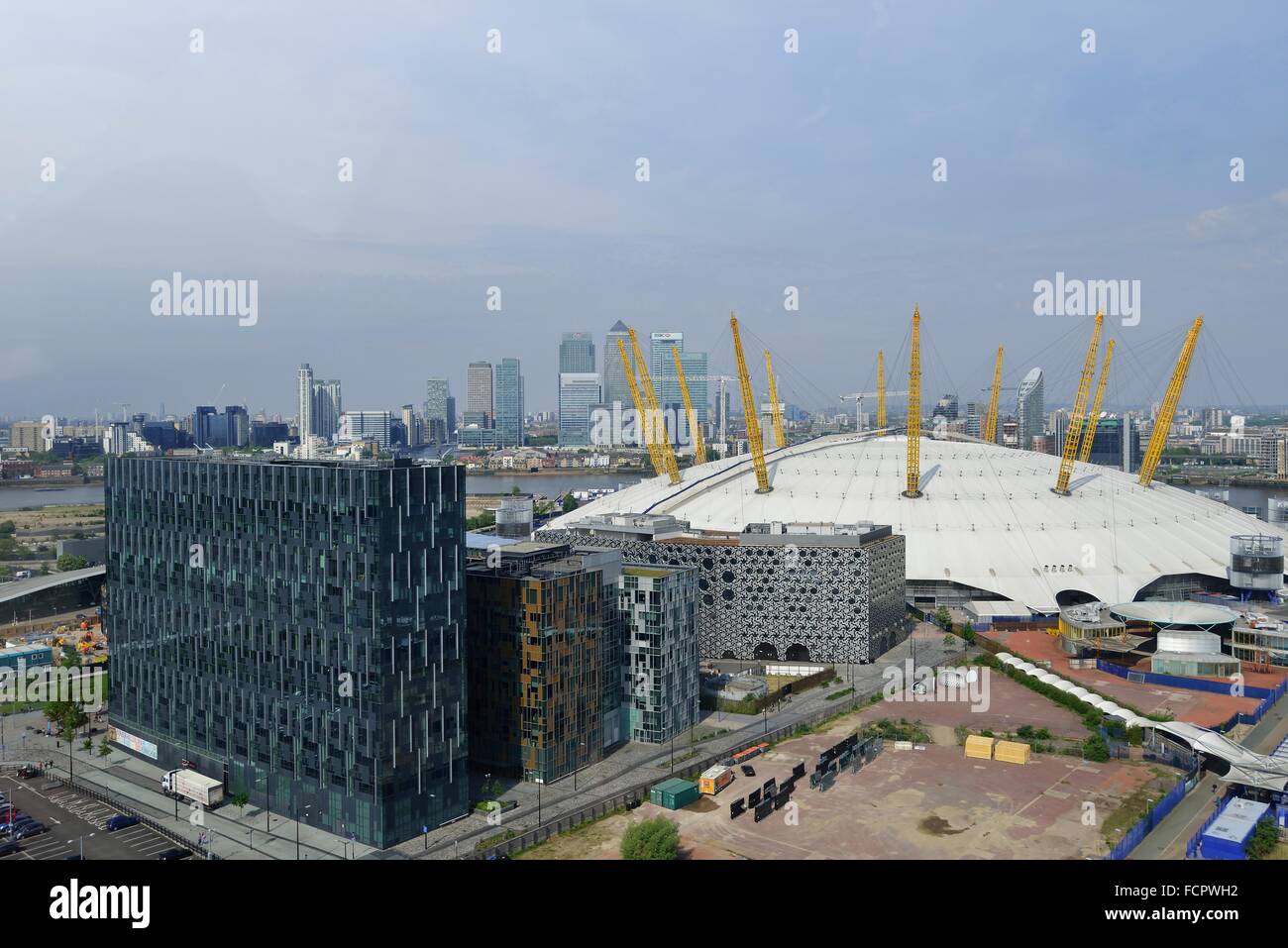 View of the O2 Arena from the Emirates Air Line Stock Photo - Alamy