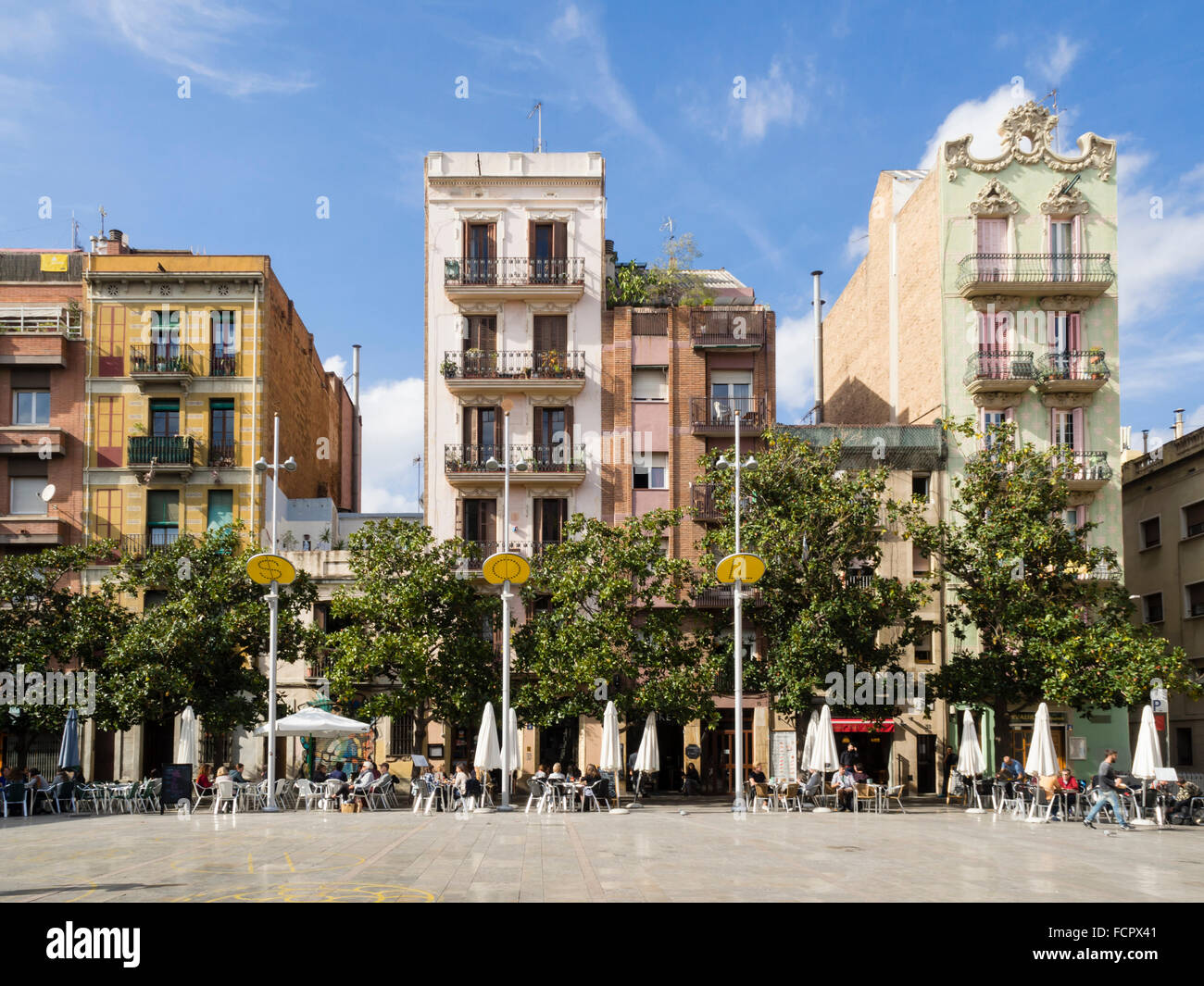 Placa del Sol at Barcelona, Spain Stock Photo - Alamy