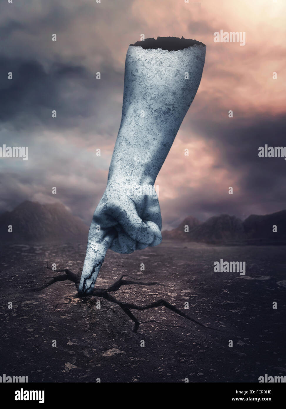 Stone human hand Stock Photo - Alamy