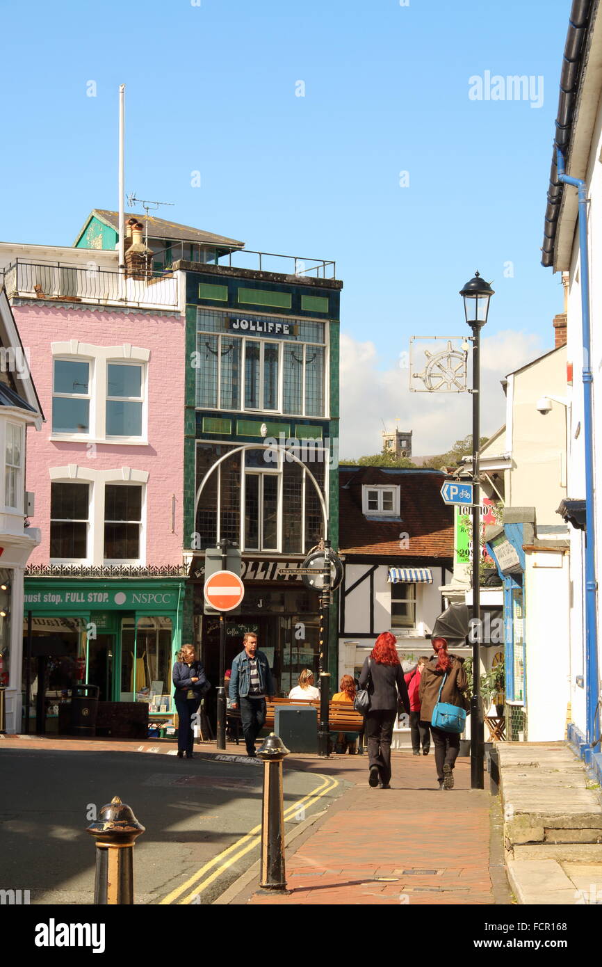 Street with shops and shoppers,Cowes,isle of wight,UK Stock Photo - Alamy