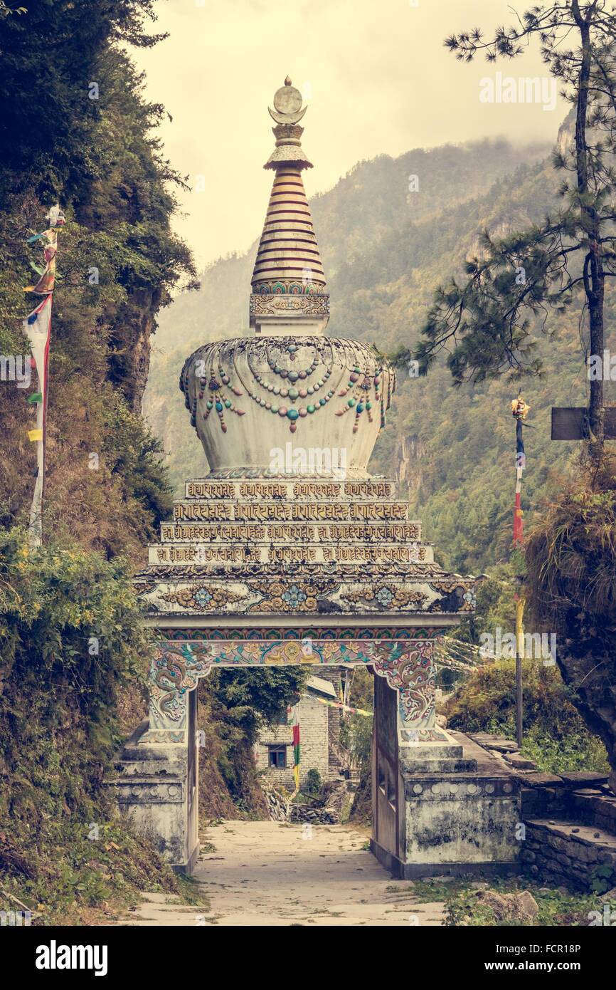 Colorful ornate buddhist stupa Stock Photo - Alamy