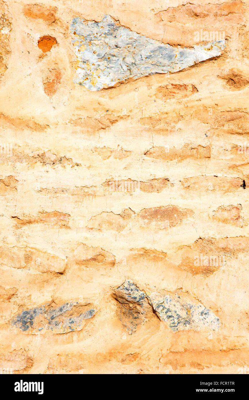 texture wall in africa morocco the old brick construction concrete ...