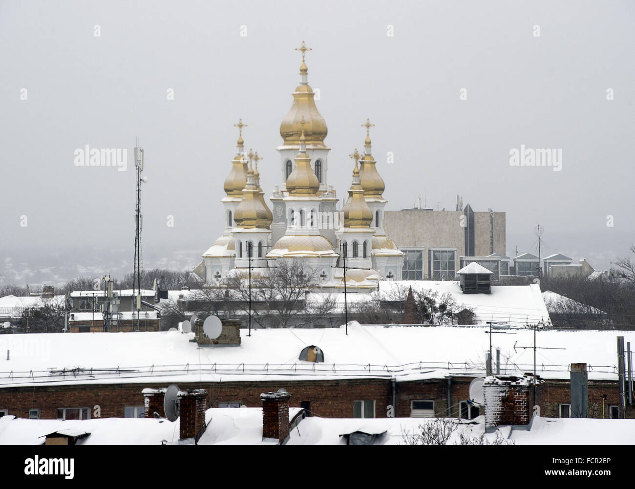 Kharkiv, Ukraine. 19th Jan, 2016. The newly-built Orthodox Church of ...