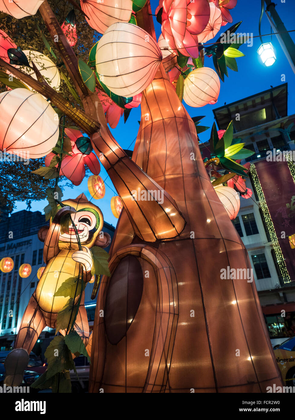 Chinese new year lights 2016 - The years of the monkey Stock Photo - Alamy