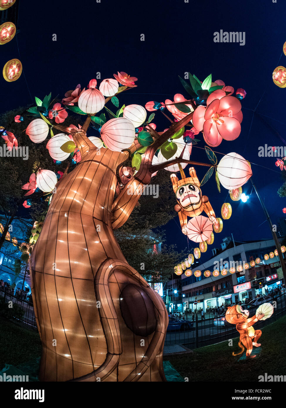 Chinese new year lights 2016 - The years of the monkey Stock Photo - Alamy