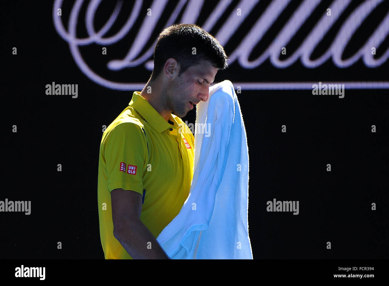Melbourne Park, Melbourne, Australia. 24th Jan, 2016. Novak Djokovic ...