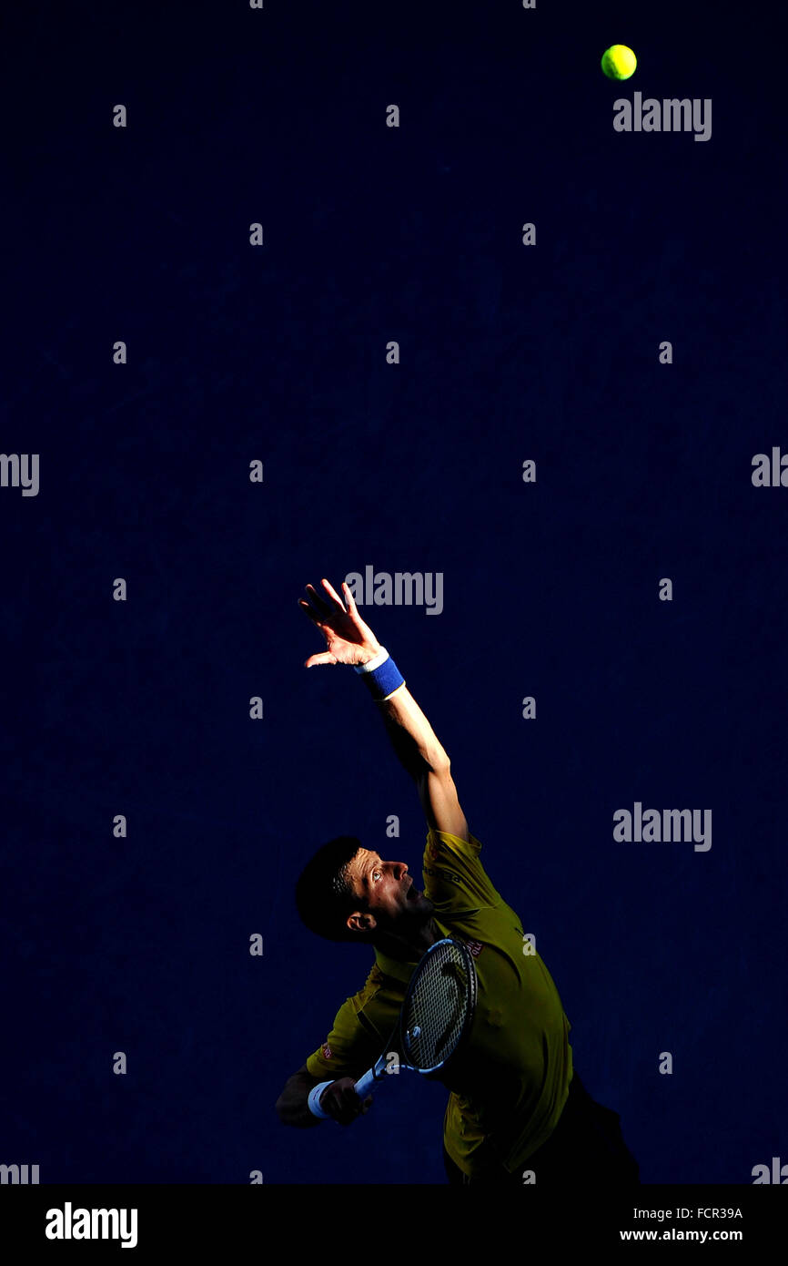 Melbourne Park, Melbourne, Australia. 24th Jan, 2016. Novak Djokovic ...