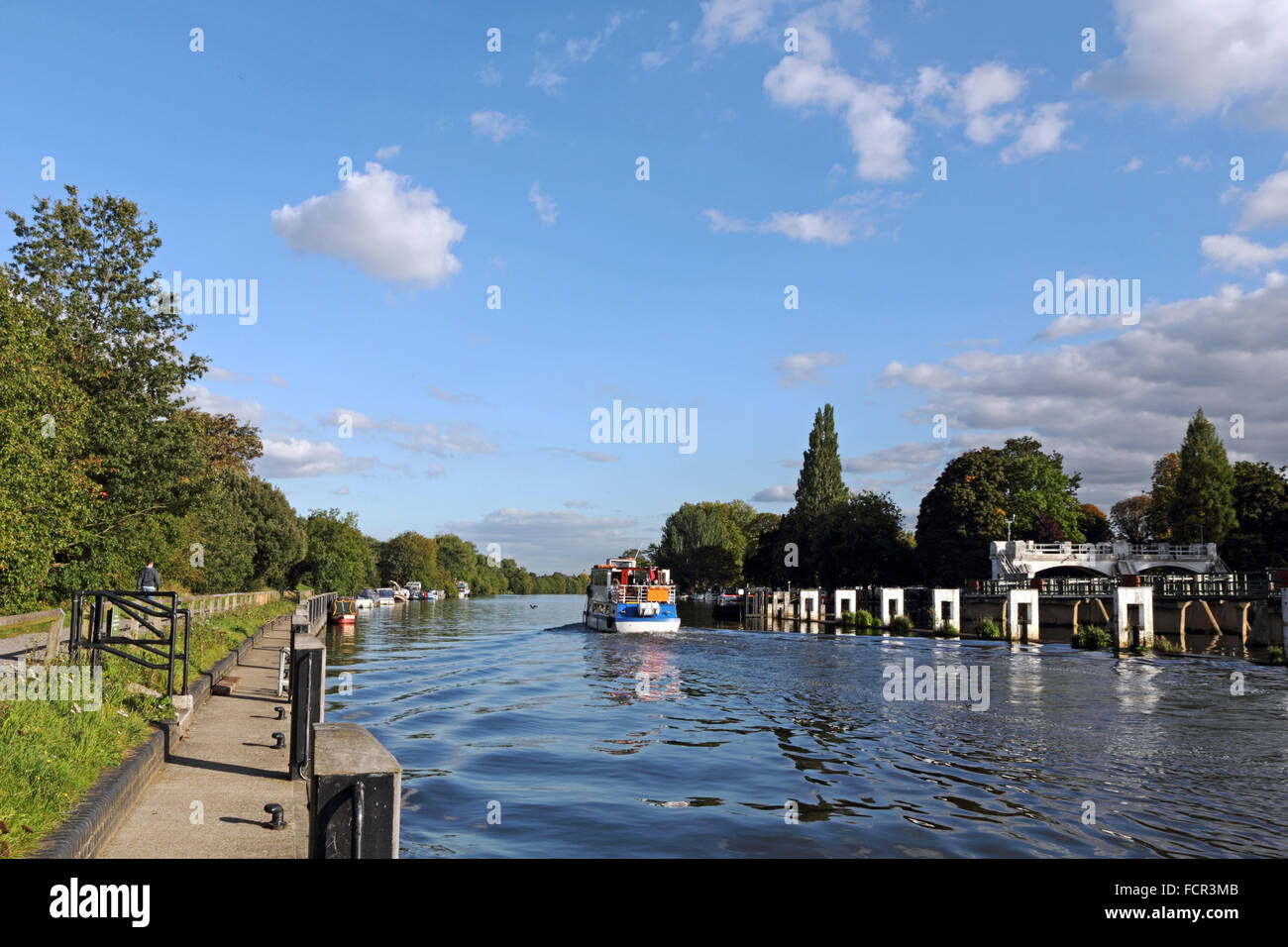 The River Thames at Teddington Weir, London, UK Stock Photo - Alamy