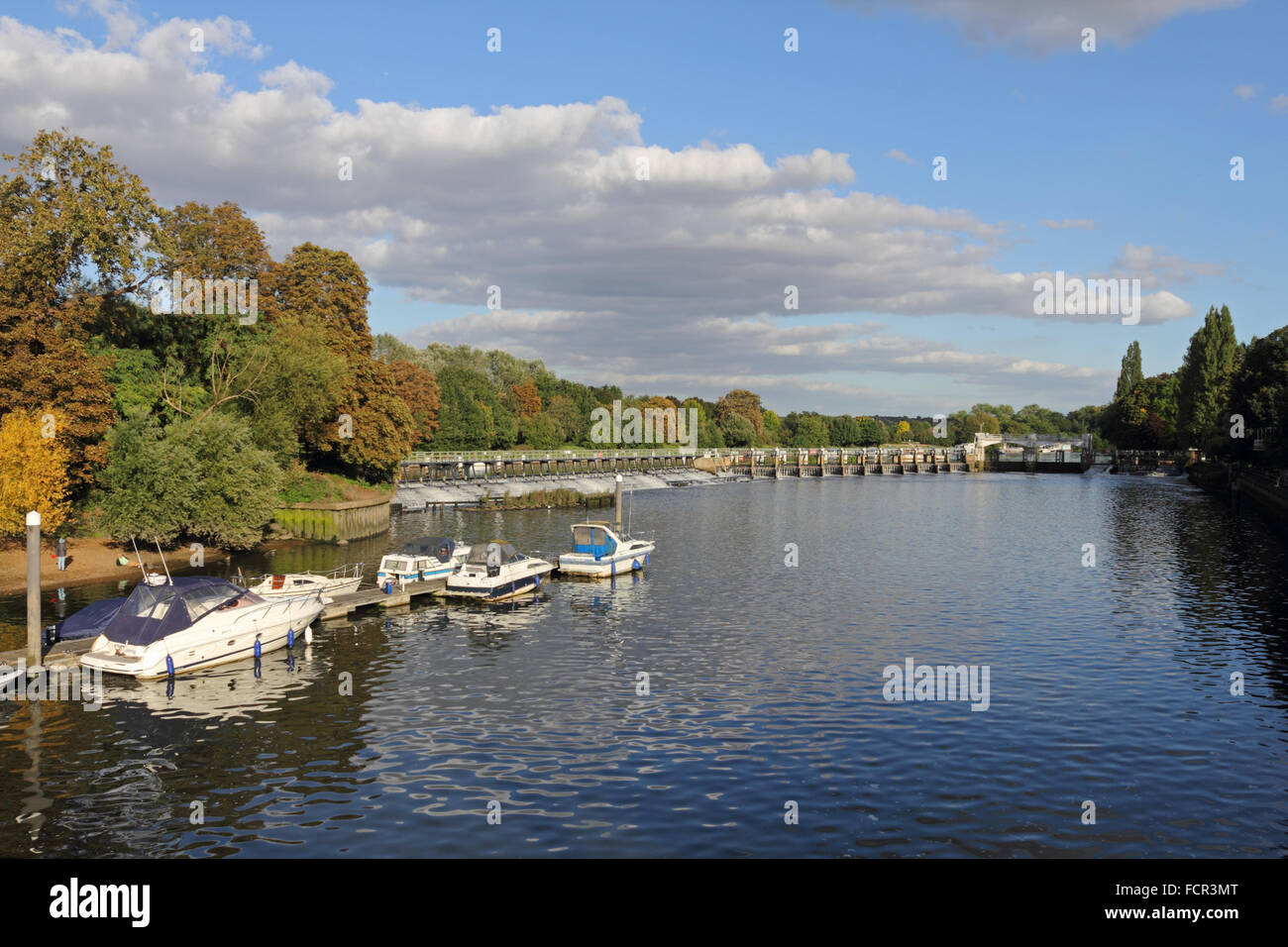 The Weir on the River Thames at Teddington, London, UK Stock Photo - Alamy