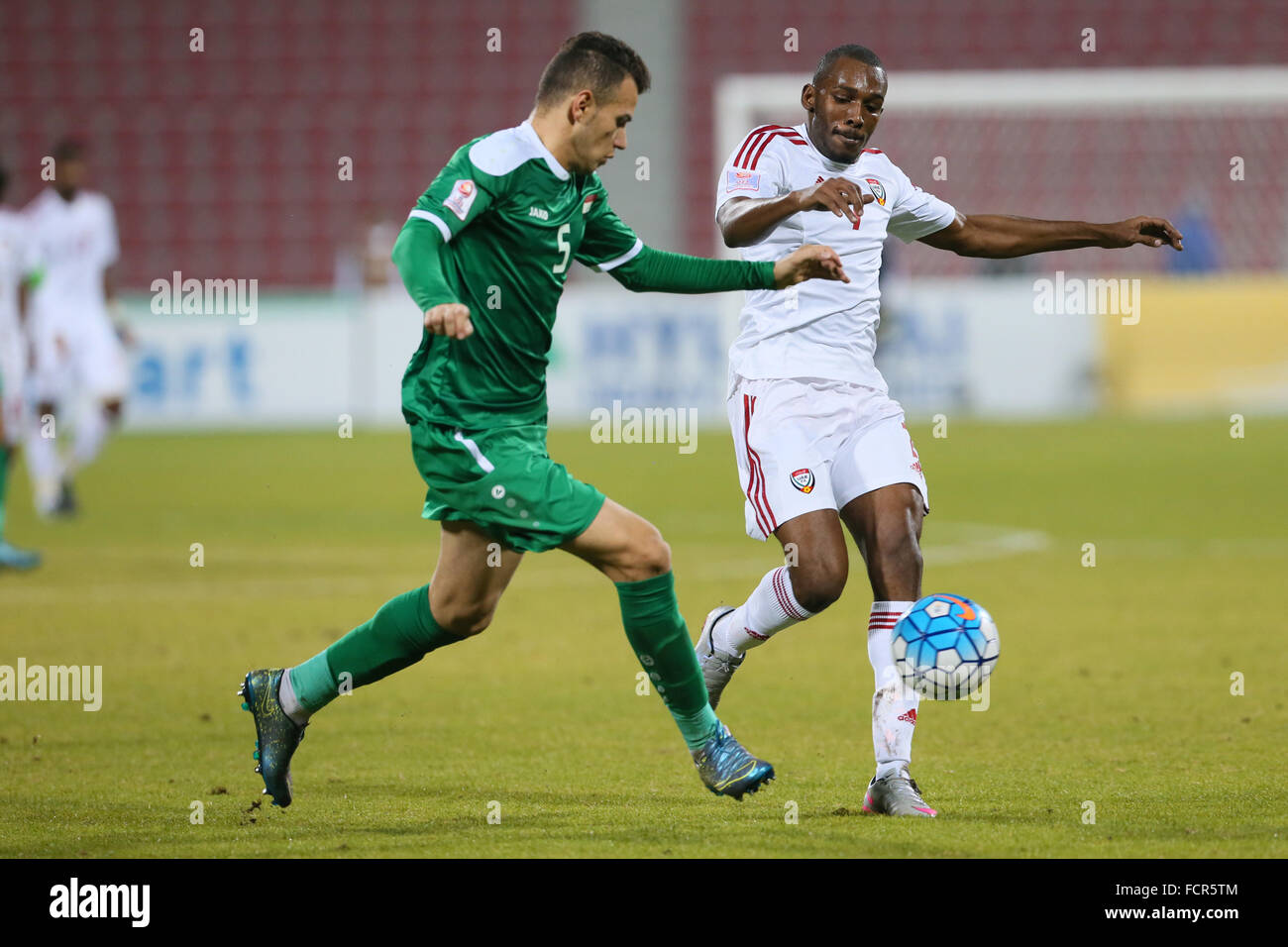 Doha, Qatar. 23rd Jan, 2016. (L-R) Ali Faez Atiyah (IRQ), Yousif Saeed ...