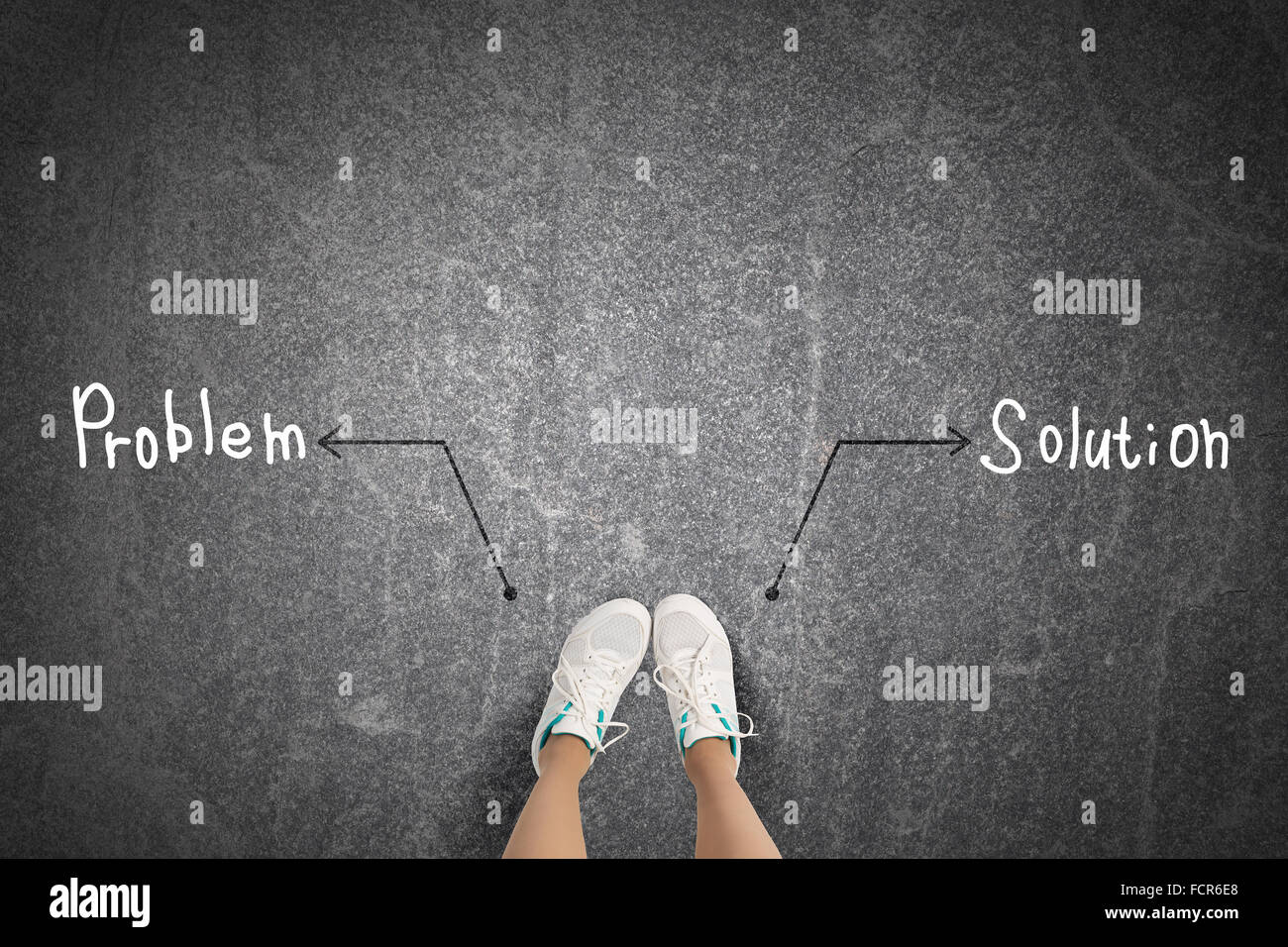 Top view of female legs in white sport shoes Stock Photo - Alamy