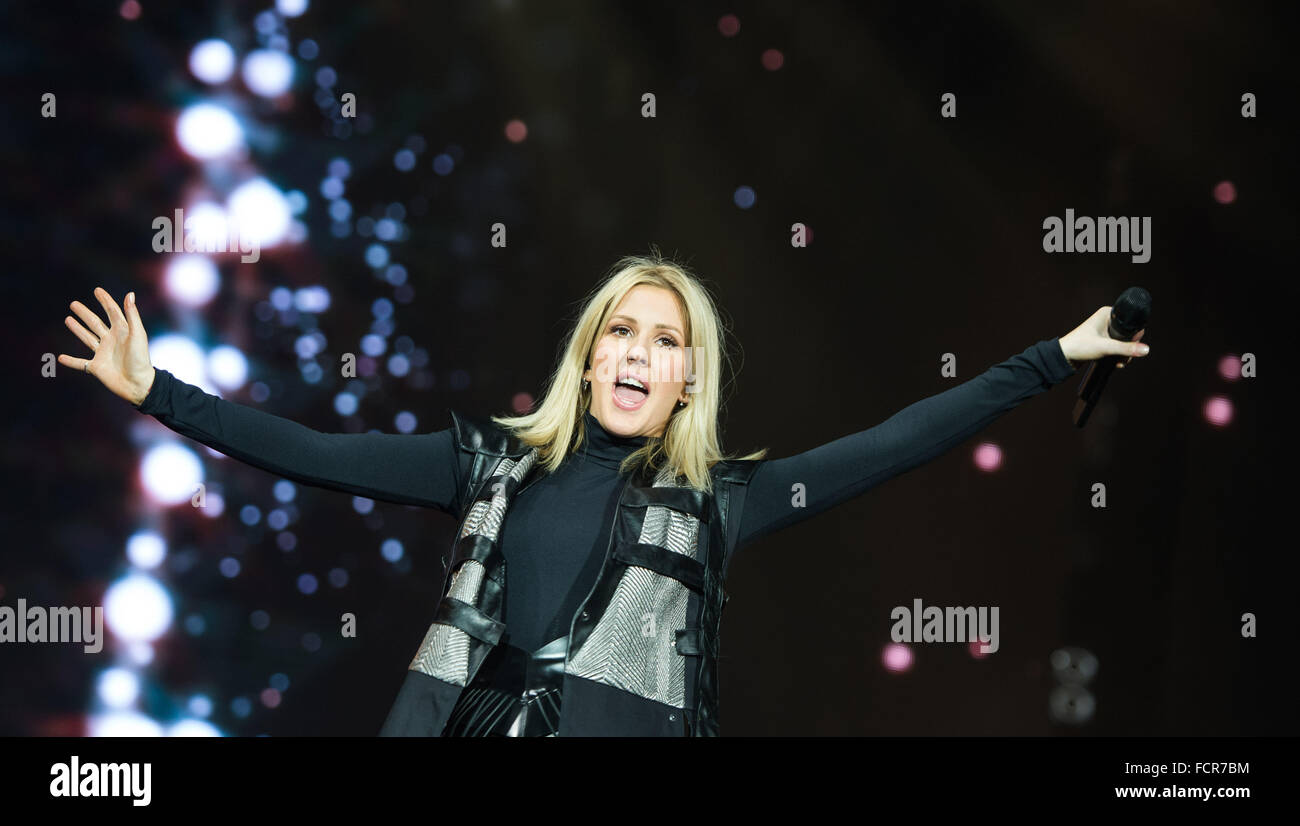 Hamburg, Germany. 21st Jan, 2016. British singer-songwriter Ellie ...