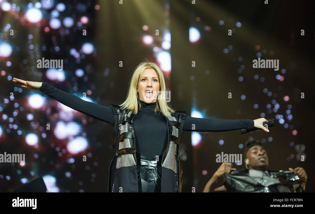 Hamburg, Germany. 21st Jan, 2016. British singer-songwriter Ellie ...