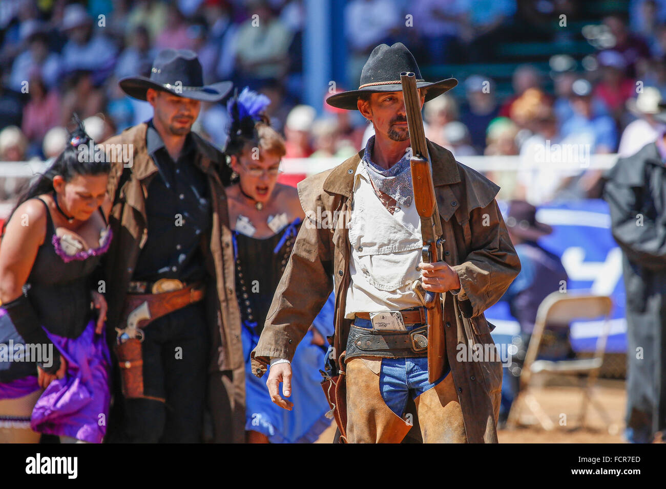 Cowboy re-enactment shootout at Arcadia All-Florida Championship P.R.C ...