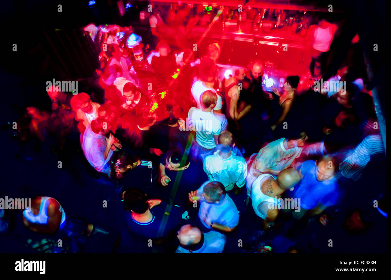 Paris, France, French Young Crowd Dancing to Techno Music inside ...