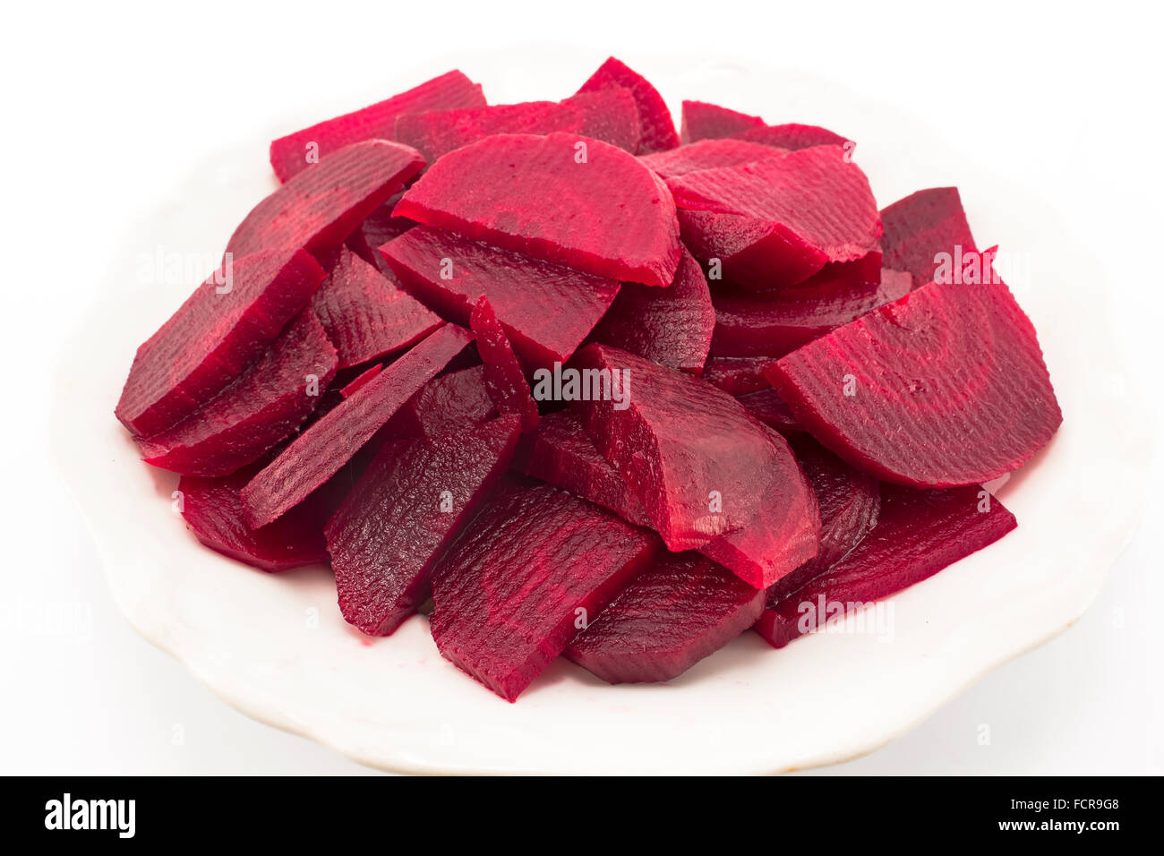 Cooked beetroot on a white background Stock Photo - Alamy