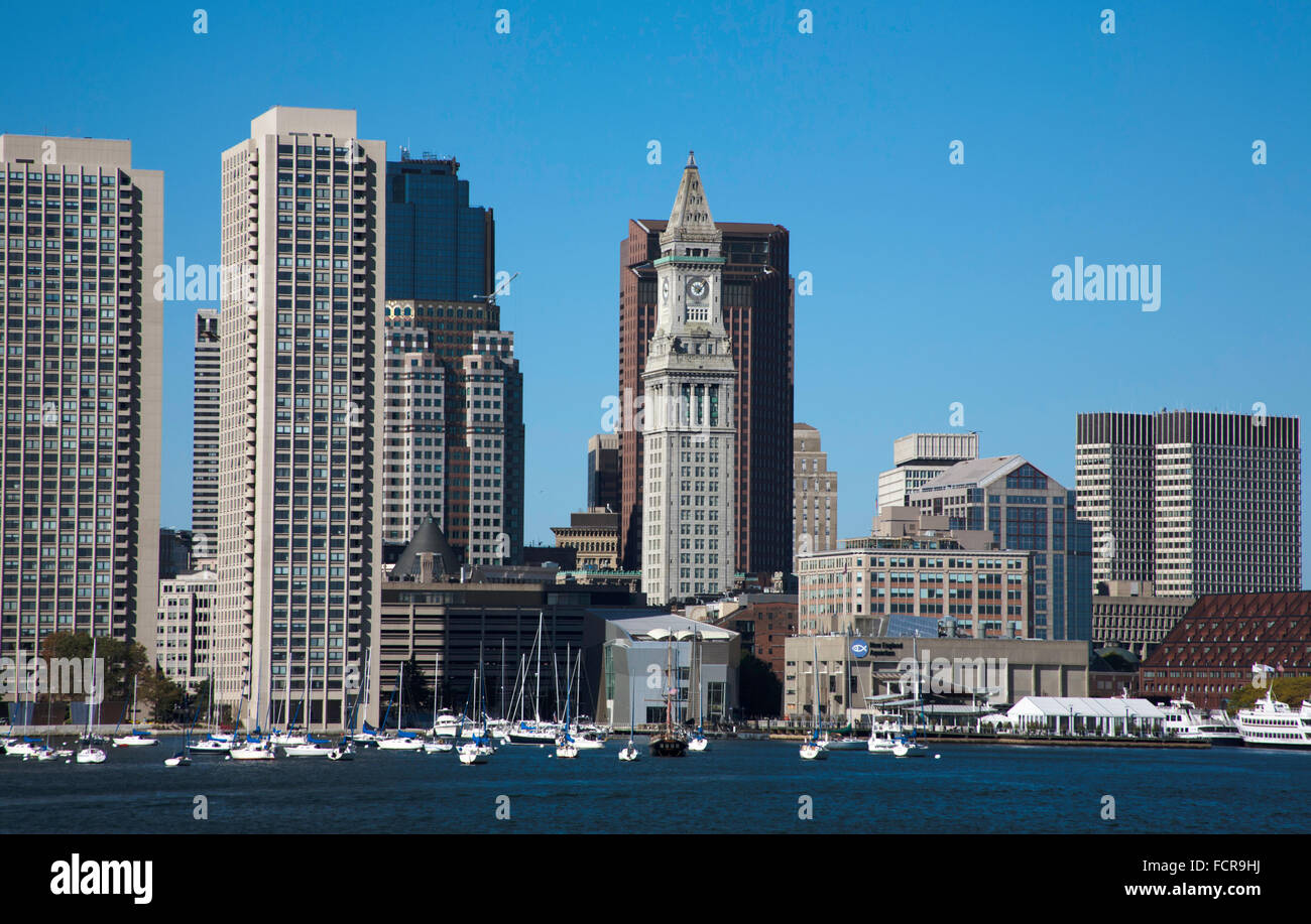 High Rise office buildings and The Custom House The Waterfront Boston ...