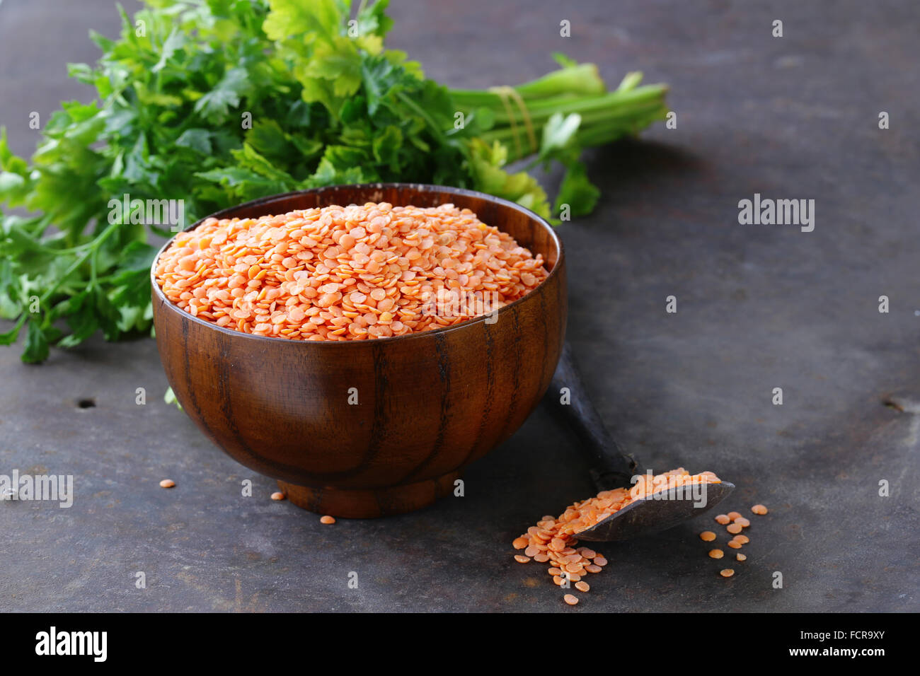 Natural organic red lentils for healthy food Stock Photo - Alamy