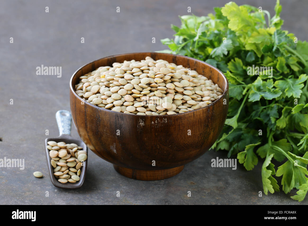 Organic green lentils hi-res stock photography and images - Alamy