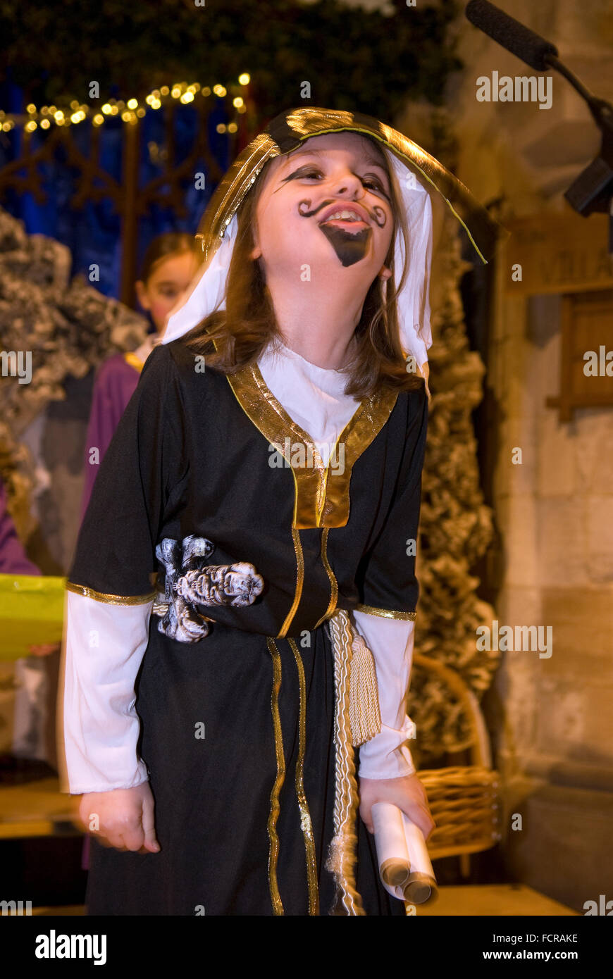 Female cast member in a scene from her school's christmas 2015 ...