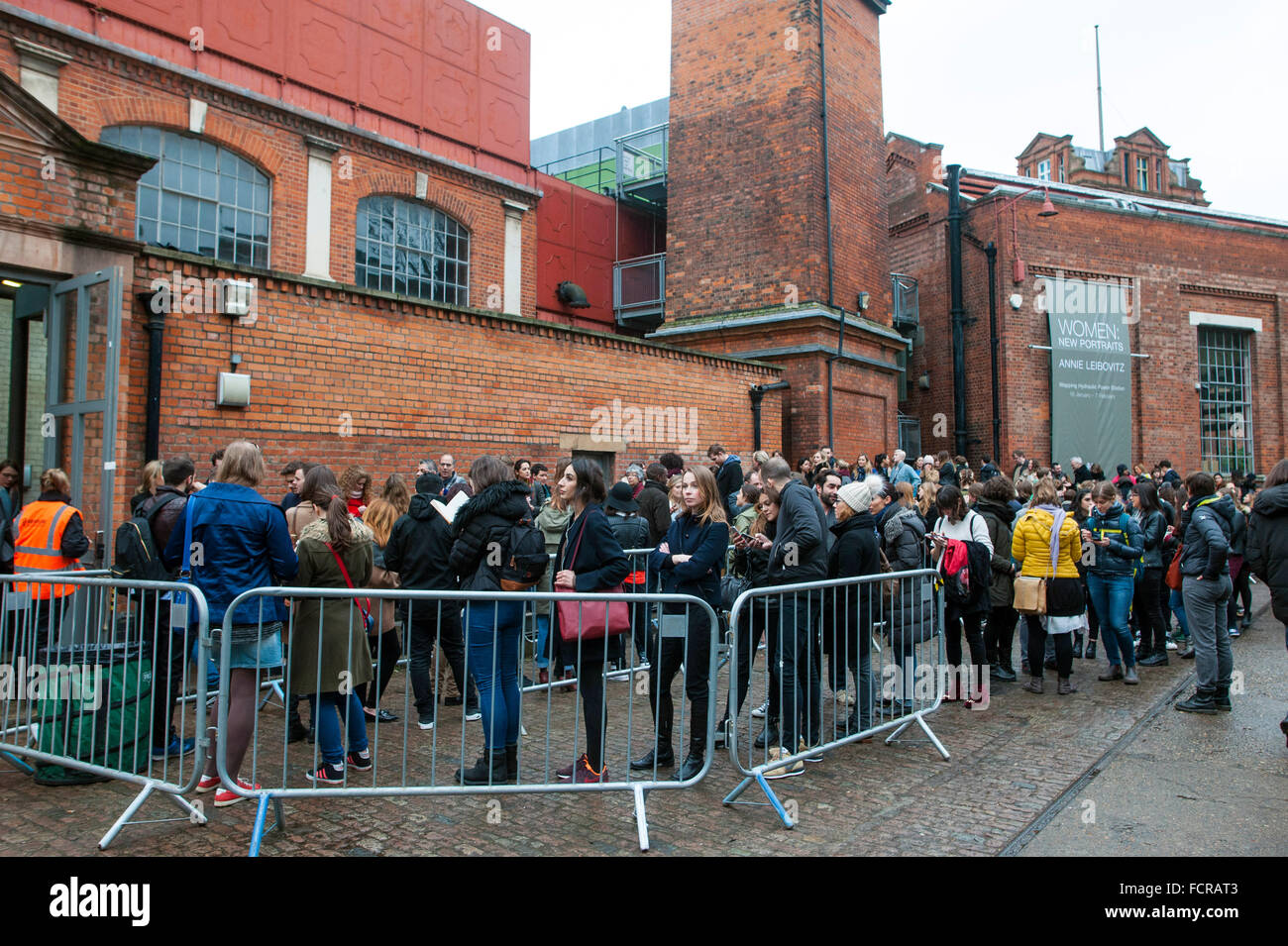 London, UK, 24 January 2016, Large crowds as Annie Liebowitz photo ...