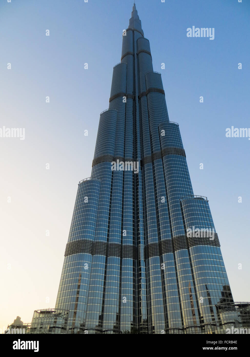 looking skywards towards the awesome Burj Khalifa, the tallest building ...