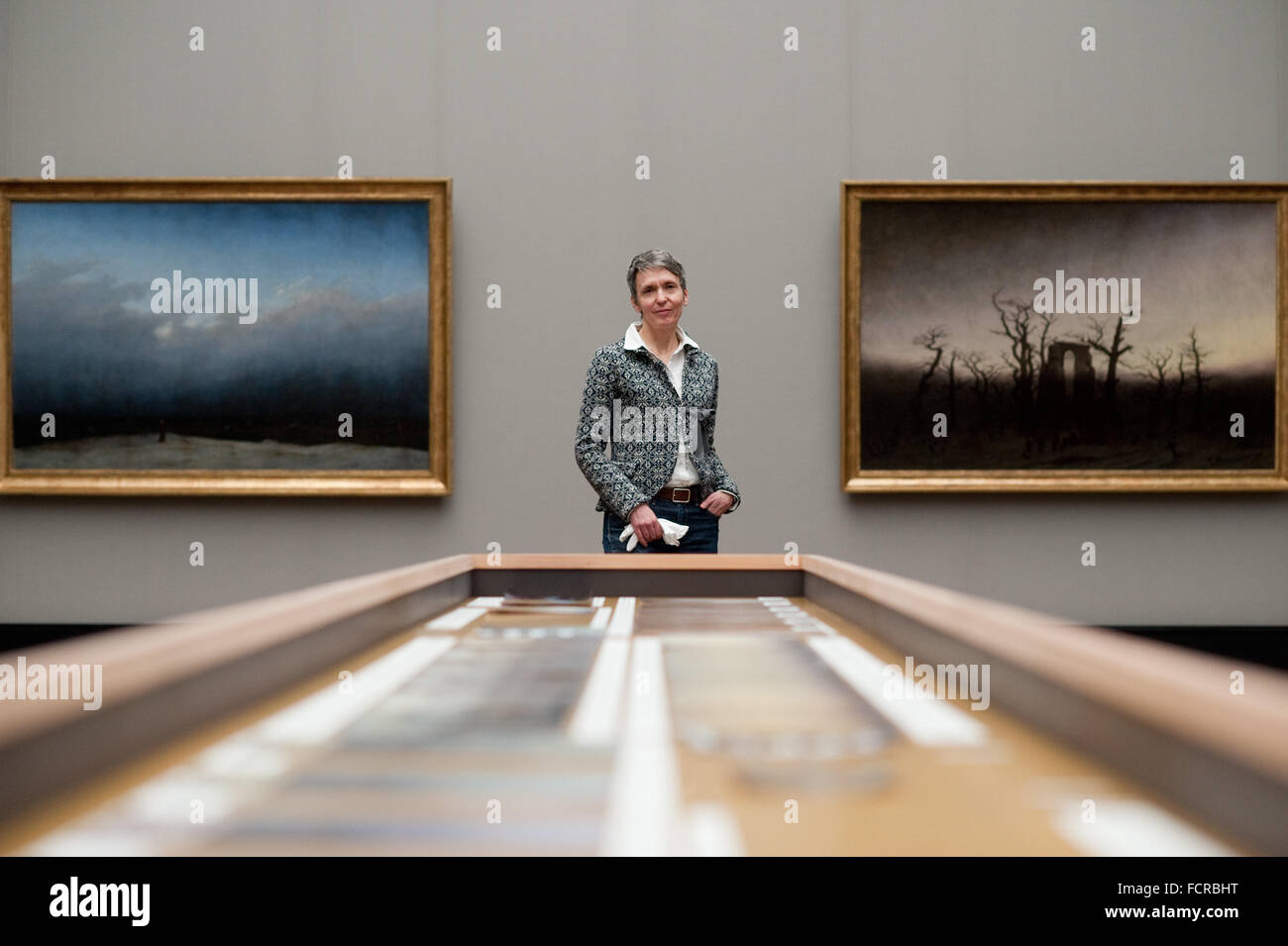The leading conservator at the Alte Nationalgalerie Berlin, Kristina ...