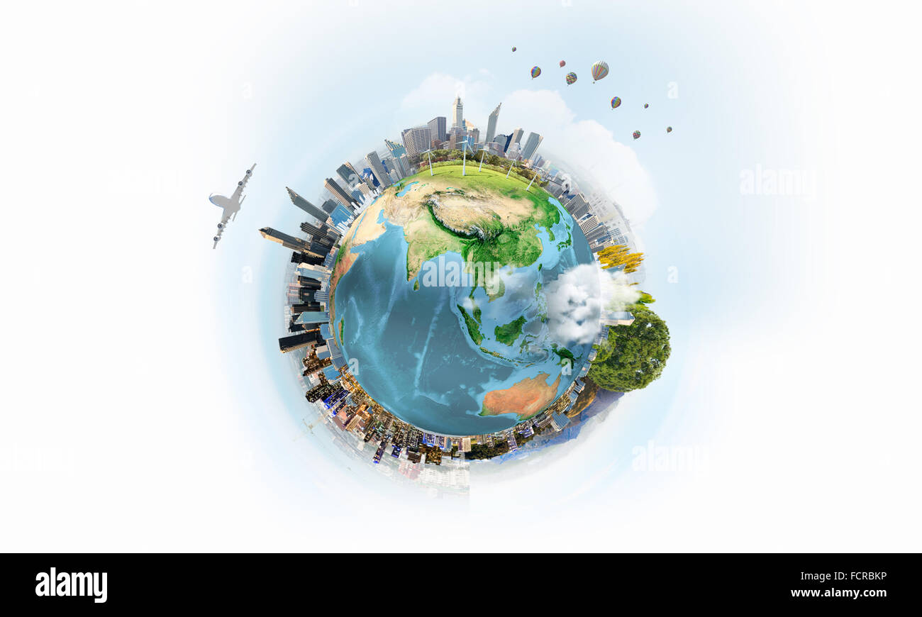 Our Earth planet and modern life. Elements of this image are furnished ...