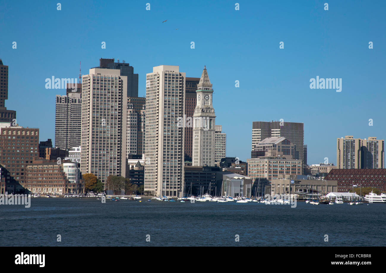 High Rise office buildings and The Custom House The Waterfront Boston ...