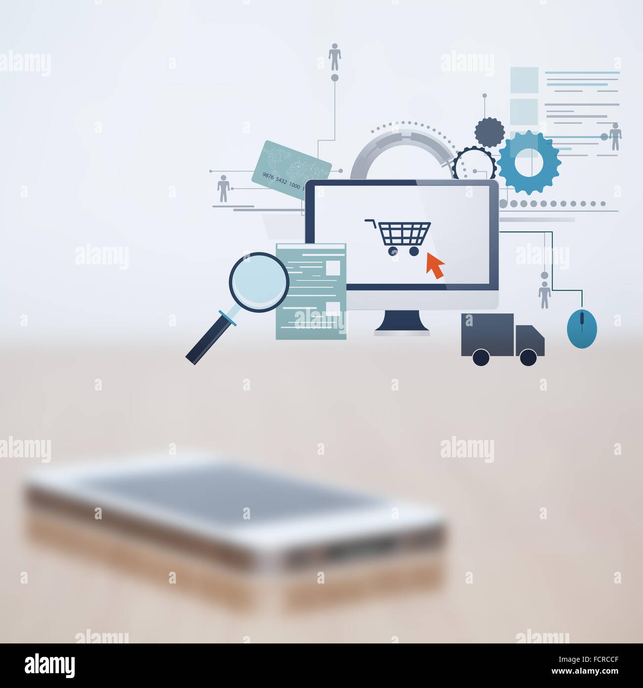 Blurred mobile phone Stock Photo - Alamy