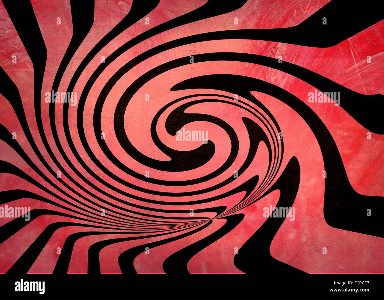 Red double twirl vintage textured burst background Stock Photo - Alamy