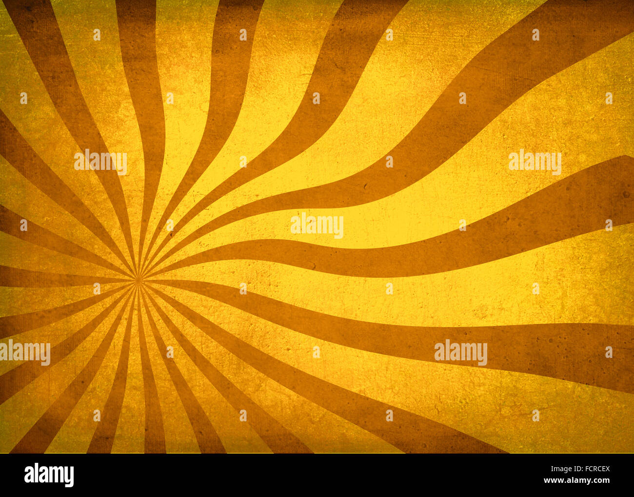 Sun burst vintage textured wavy golden background Stock Photo - Alamy