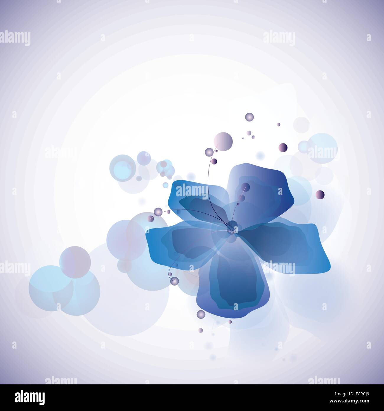 Cyan blue flowers Stock Vector Images - Alamy