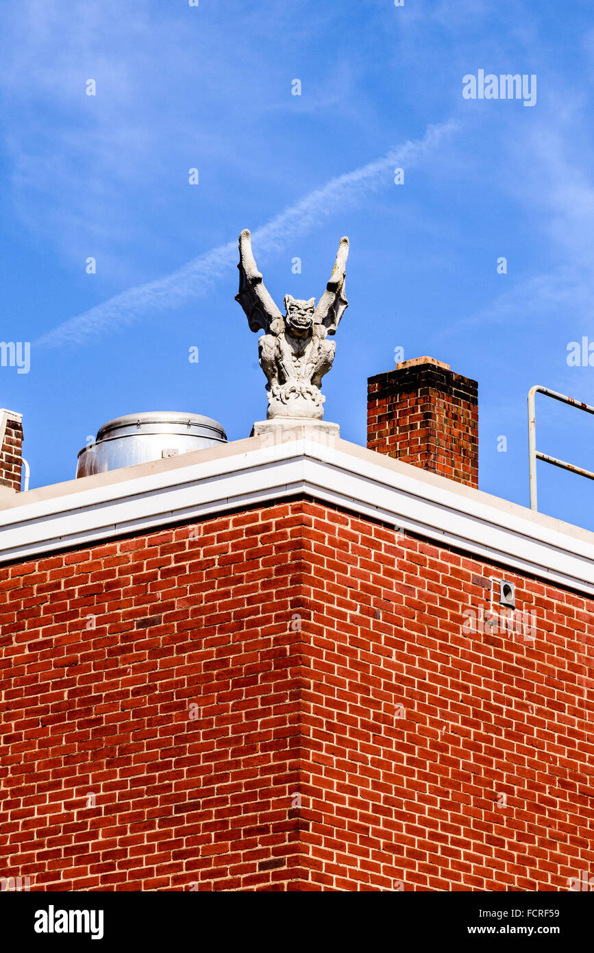 Griffin atop building on South Main Street, Culpeper, Virginia Stock ...