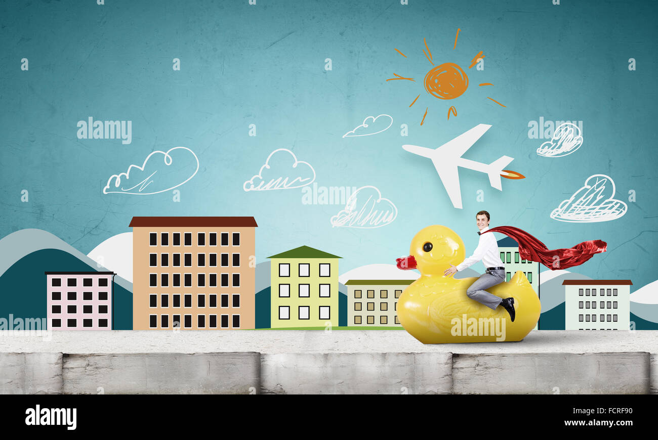 Man riding duck hi-res stock photography and images - Alamy