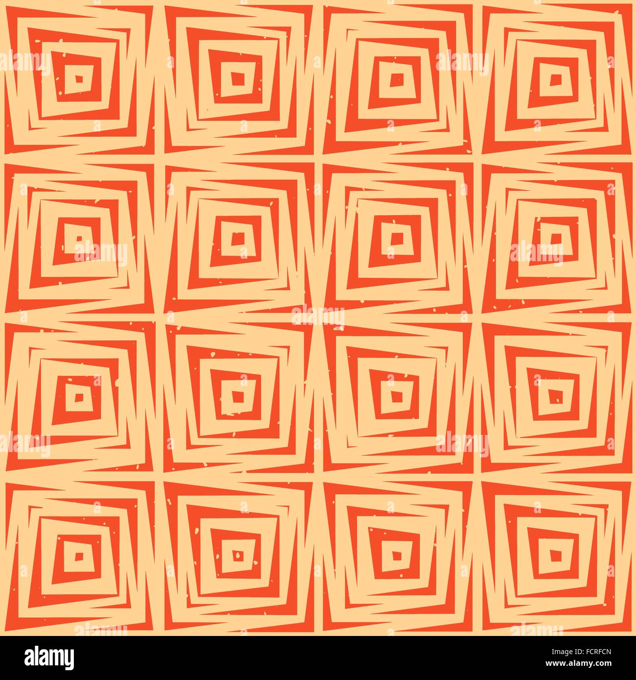 Vector Seamless Hand Drawn Geometric Lines Square Tiles Retro Pattern ...