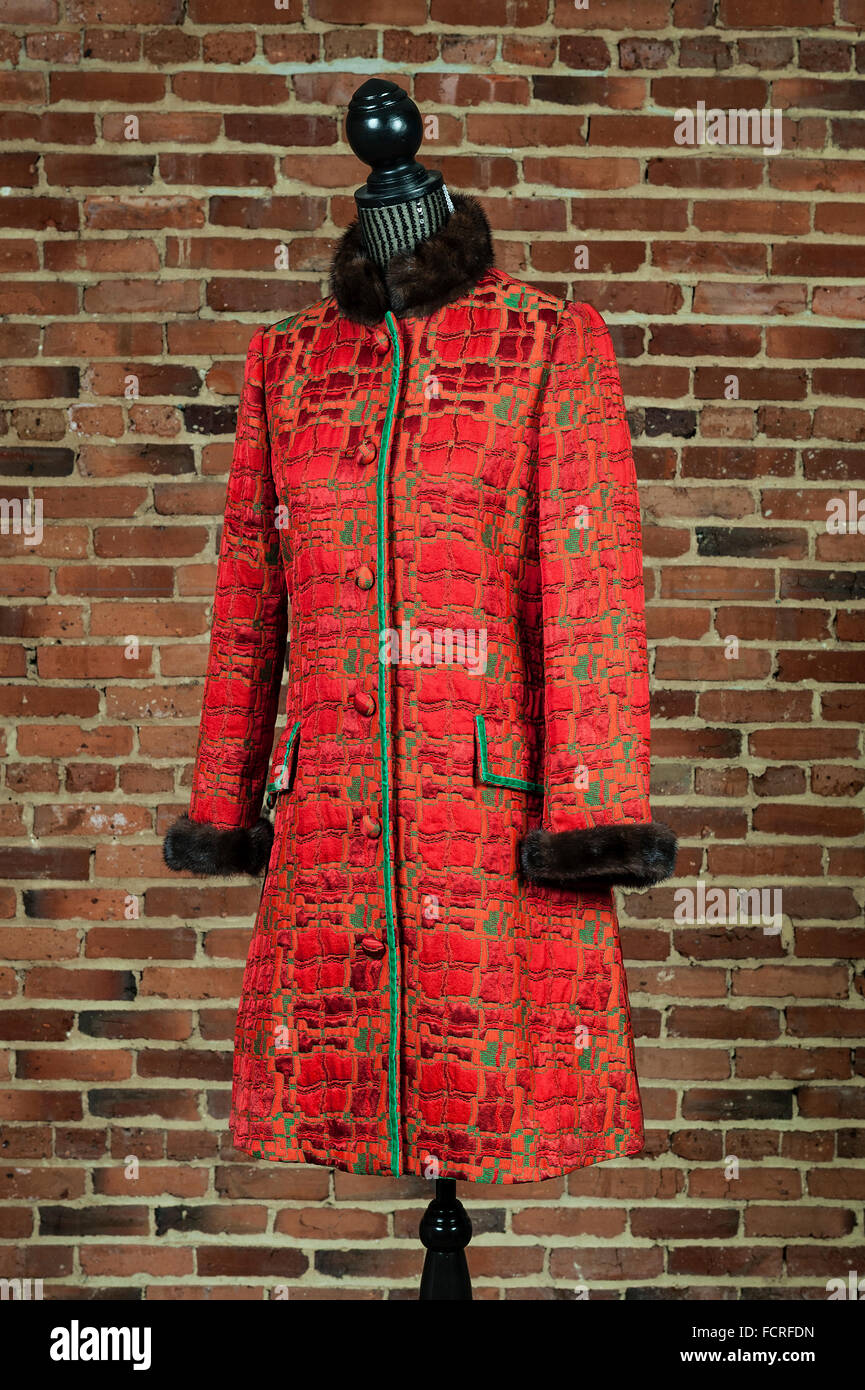 Fashionable woman coat in design studio Stock Photo - Alamy