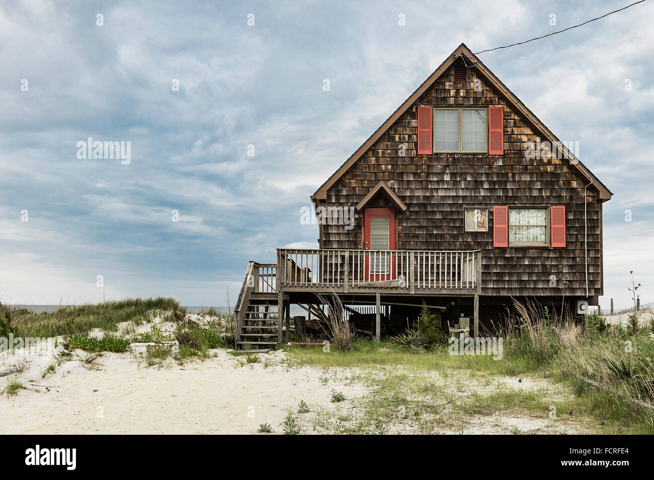 Rustic beach house, Milton, Delaware, USA Stock Photo - Alamy